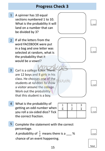Probability Workbook - Level 1 Functional Skills Maths | Teaching Resources