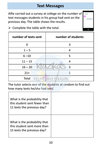 Probability Workbook - Level 1 Functional Skills Maths | Teaching Resources