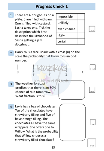 Probability Workbook - Level 1 Functional Skills Maths | Teaching Resources
