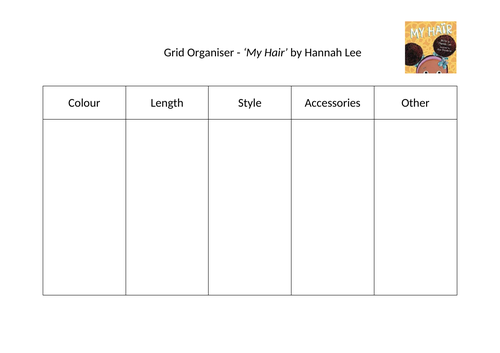My Hair by Hannah Lee | Teaching Resources