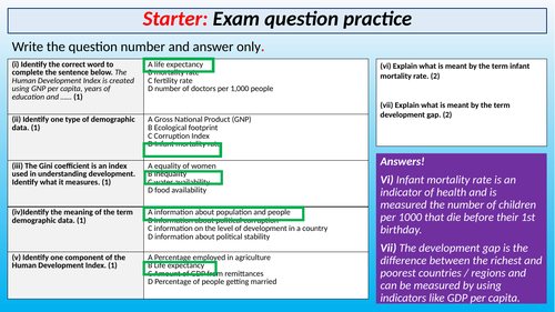 IGCSE Geography DEVELOPMENT SoW Edexcel / Edexcel International ...