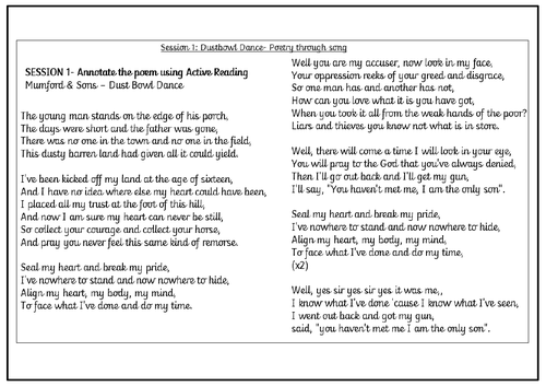 Poetry through song KS2 | Teaching Resources