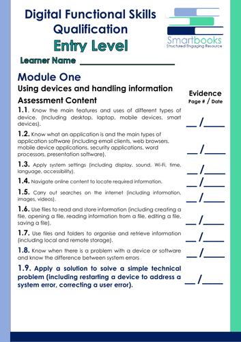 Digital Functional Skills - Mod 1 - Using Devices & Handling Information - 1.9 - Troubleshooting ...