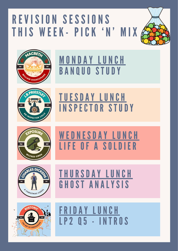 AQA English Exam Revision Posters | Teaching Resources