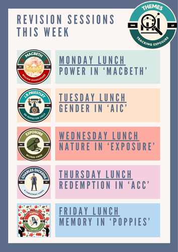 AQA English Exam Revision Posters | Teaching Resources