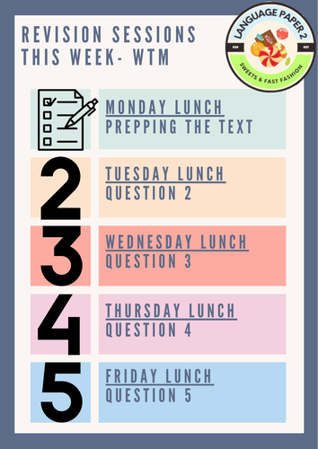 AQA English Exam Revision Posters | Teaching Resources