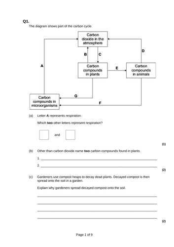 Water and carbon cycle | Teaching Resources