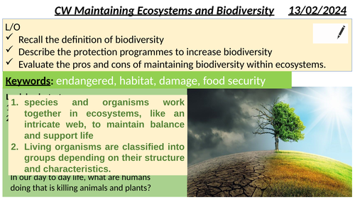 Maintaining biodiversity | Teaching Resources