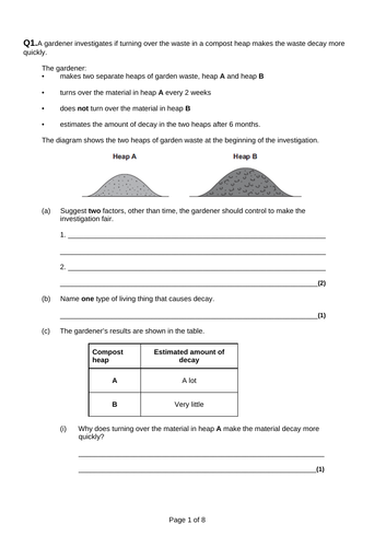 Decomposition GCSE TRIPLE | Teaching Resources
