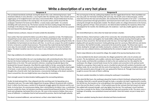 Drop, Shift, Zoom, Leave Examples for Paper 1 Question 5 | Teaching ...