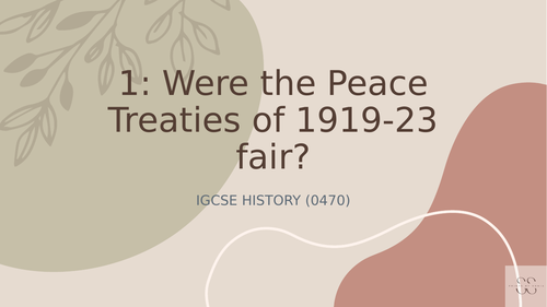 Igcse History 0470 Chapter 1 Teaching Slides Teaching Resources