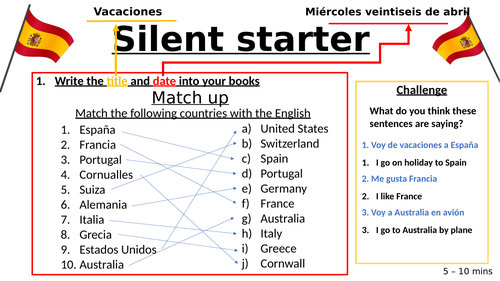 Spanish Conversation Lesson: Holidays | Teaching Resources