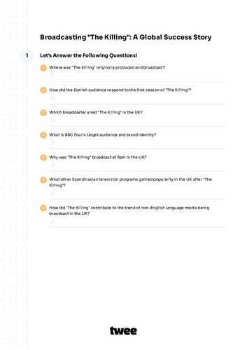 AQA A Level Media: CSP The Killing | Teaching Resources