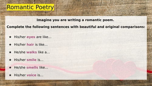 KS3 Love & Relationships Poetry | Teaching Resources