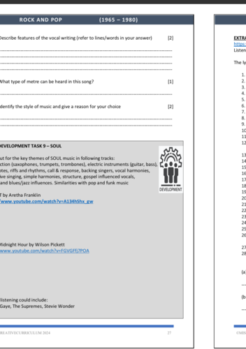 WJEC As Level Music - Rock and Pop (Part 1) Practice Questions ...