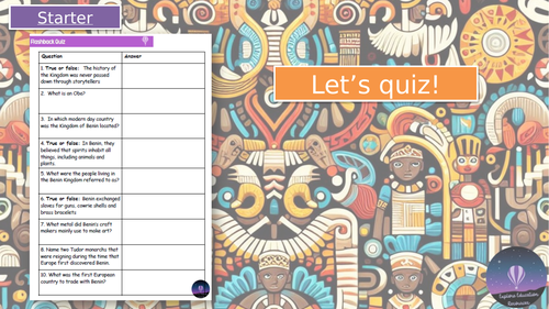 KS2 Kingdom of Benin - Outstanding History Unit - 6 Lessons | Teaching ...