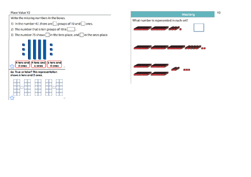 NCETM Mastery Maths worksheets Y2 and Y3 | Teaching Resources