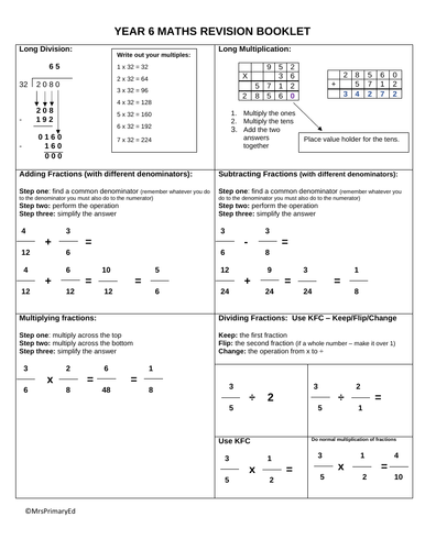 Year 6 SATs Revision Guide Maths | Teaching Resources