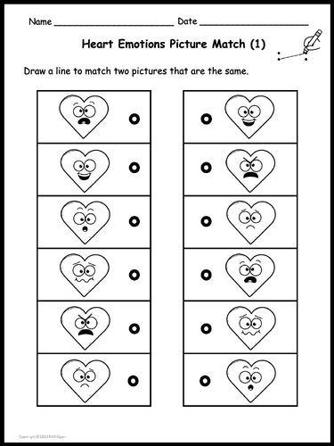 Valentines Day Emotions Feelings Worksheets Flash Cards | Teaching ...