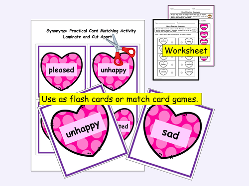 Valentines Day Emotions Feelings Worksheets Flash Cards | Teaching ...