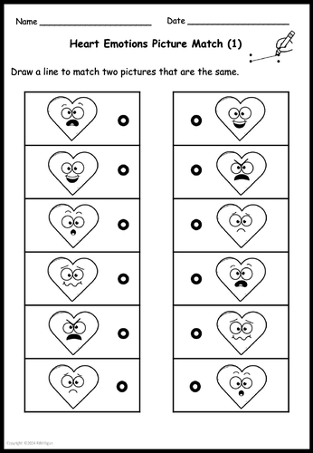 Valentines Day Emotions Feelings Worksheets Flash Cards | Teaching ...