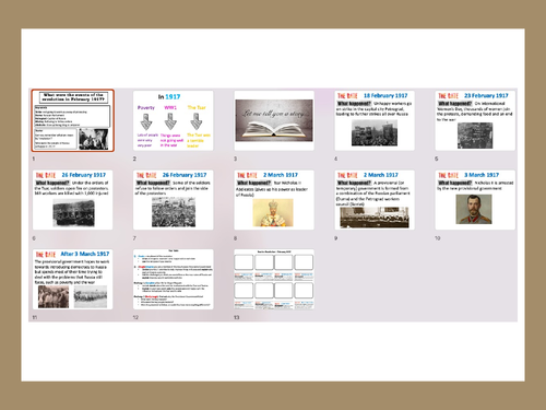 Russia February Revolution Events Lesson | Teaching Resources