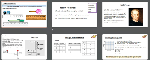 KS3 Hookes Law | Teaching Resources
