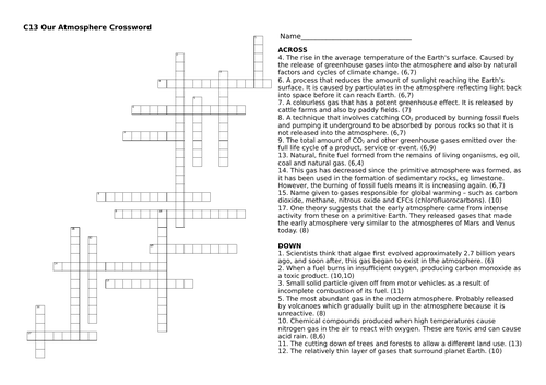 CROSSWORDS FOR GCSE CHEMISTRY | Teaching Resources