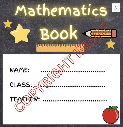 Maths Book Name Sticker Labels Digital for Primary Schools and Home ...