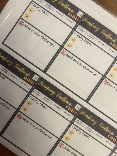 Marking Assessment Feedback Stickers Labels (Digital, Printable) for ...