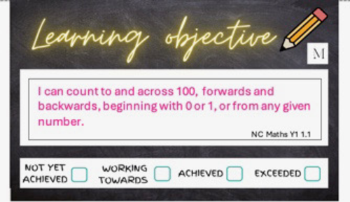 Y1 Maths Objectives - Learning & Assessment Stickers, Digital ...
