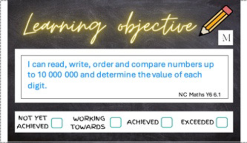 Y6 Maths Objectives - Learning & Assessment Stickers, Digital ...