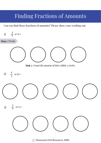 Finding Non-Unit Fractions of Amounts | Teaching Resources