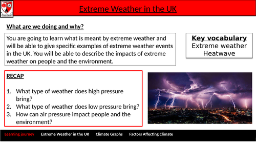 Extreme Weather in the UK | Teaching Resources