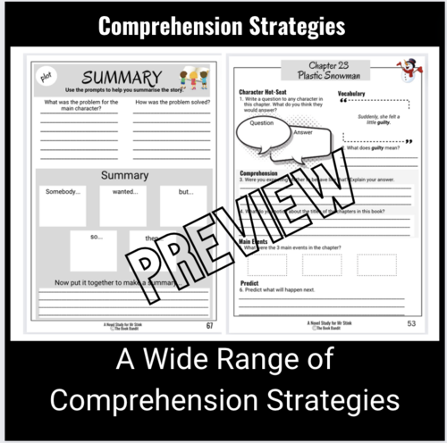 MR STINK Novel Study and Reading Comprehension Questions | Teaching ...