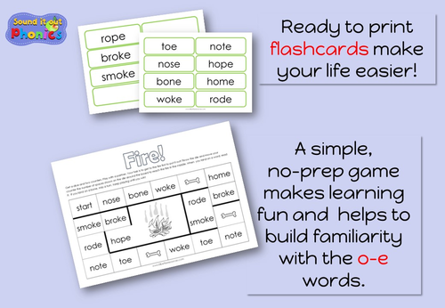 O-E Phonic Worksheets: Silent E; Long Vowels; Split Digraphs | Teaching ...