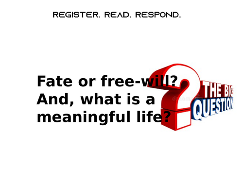 Form Time Assembly Fate and Free Will | Teaching Resources