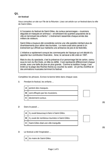 Year 11 French Revision lesson 4 | Teaching Resources