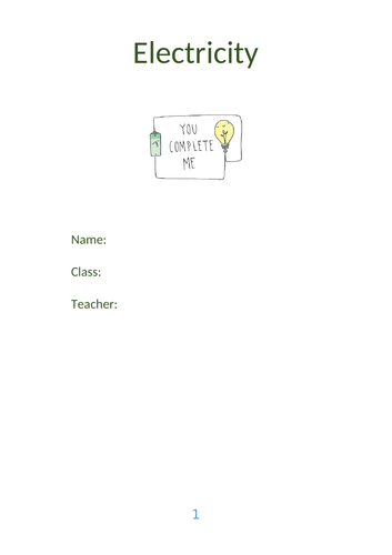 KS3 Physics Electricity Current 5 Worksheets with answers | Teaching ...
