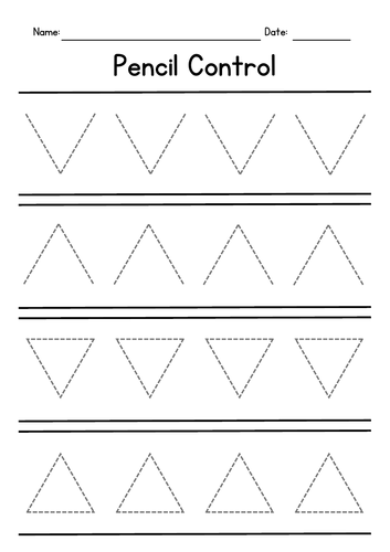 Pencil Control Worksheets - Fine Motor Skills - Shape Tracing ...