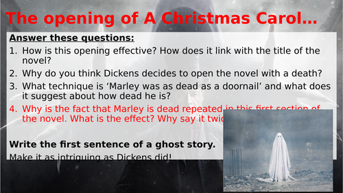 A Christmas Carol Stave 1 - Scrooge and the Weather Analysis | Teaching ...