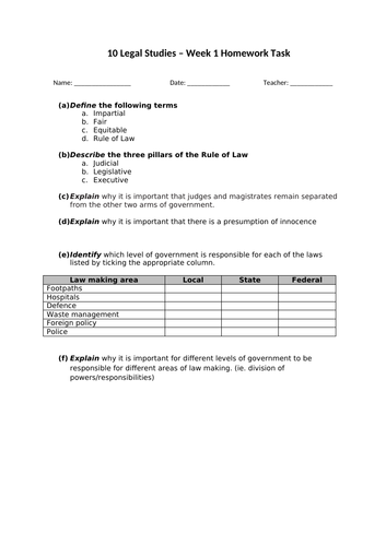 Legal Studies – Australian context – Concepts including the Rule of Law ... Legal Studies – Australian context – Concepts including the Rule of Law ...