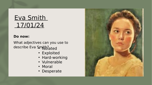 Character: Eva Smith - An Inspector Calls | Teaching Resources