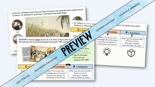 Experiences of Slavery - Utility of Sources | Teaching Resources