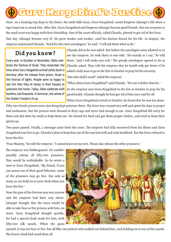 Sikh Story of Diwali Festival | Teaching Resources