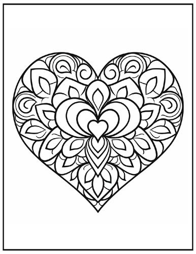 Doodle Hearts - Valentine's Day Coloring Pages for Deep Focus and ...