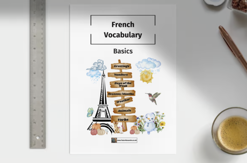 FRENCH New GCSE Vocab Workbook: Basics | Teaching Resources