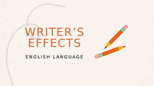 Writer's Effects 04 | Teaching Resources