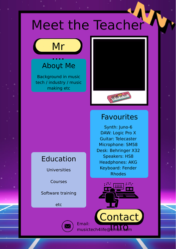 Meet the teacher - Music Tech Edition | Teaching Resources