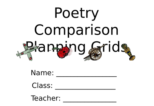 Poetry Comparison Planning Grids | Teaching Resources Poetry Comparison Planning Grids | Teaching Resources
